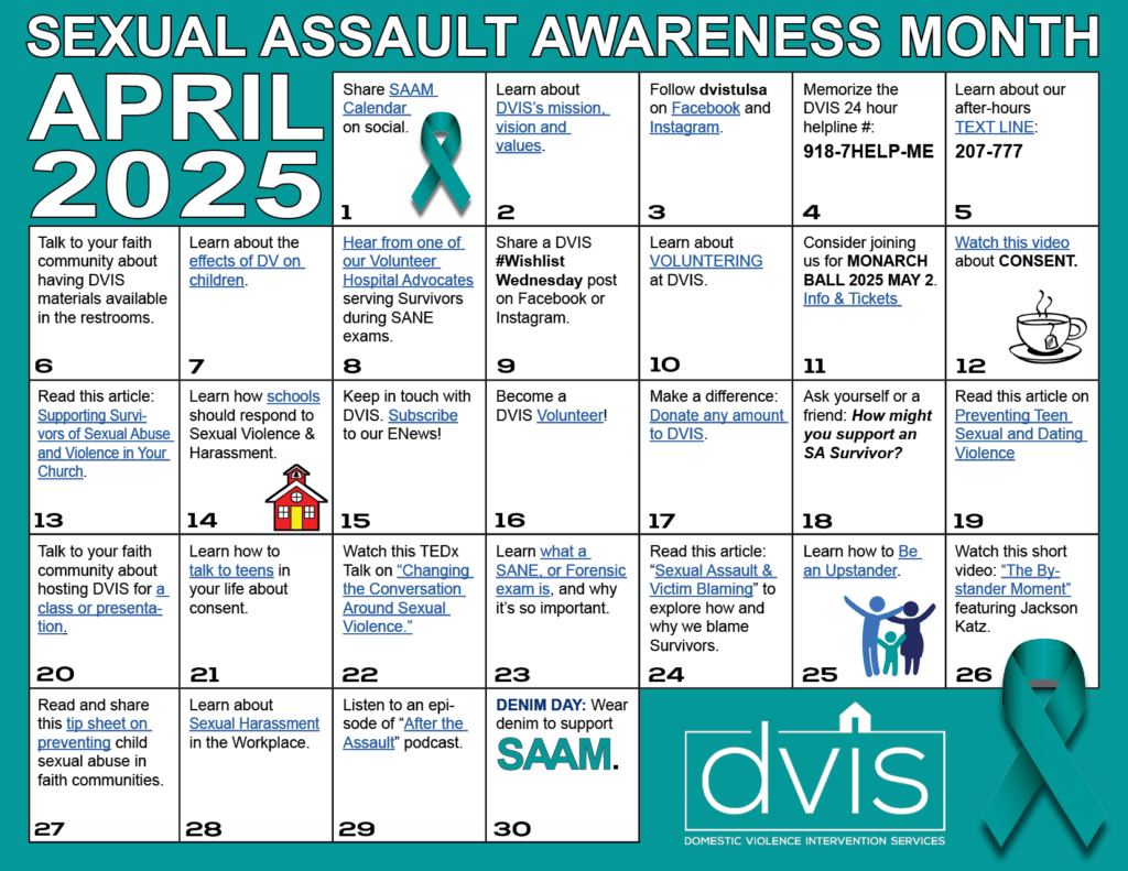 SAAM: April is Sexual Assault Awareness Month! - DVIS
